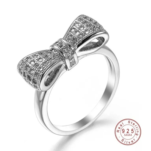 Jewelry | New Stamped S925 Genuine Sterling Silver Bow Ring | Poshmark